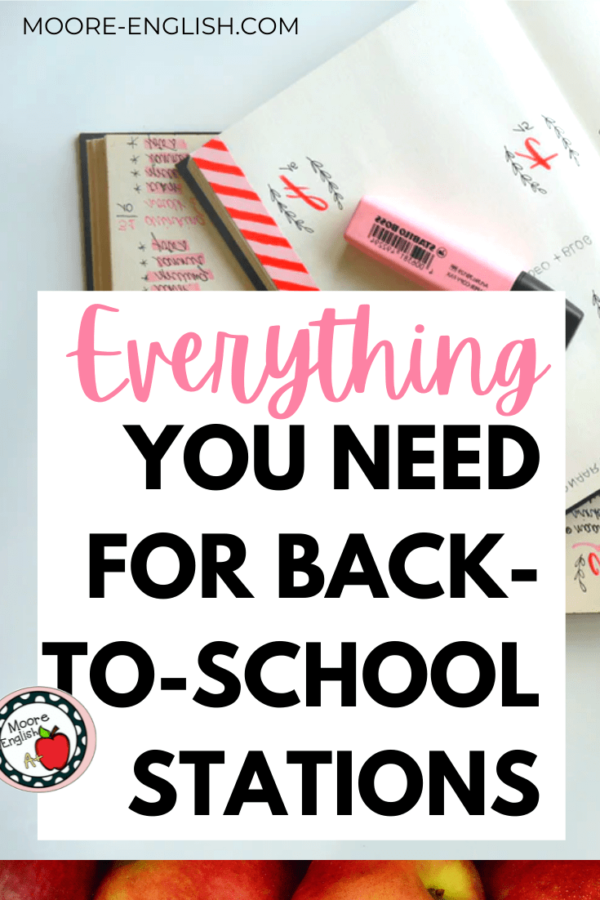 The Best Back-to-School Stations for Busy Teachers / Moore English