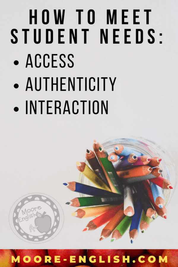 Meeting Student Needs / Moore English Educational Blog