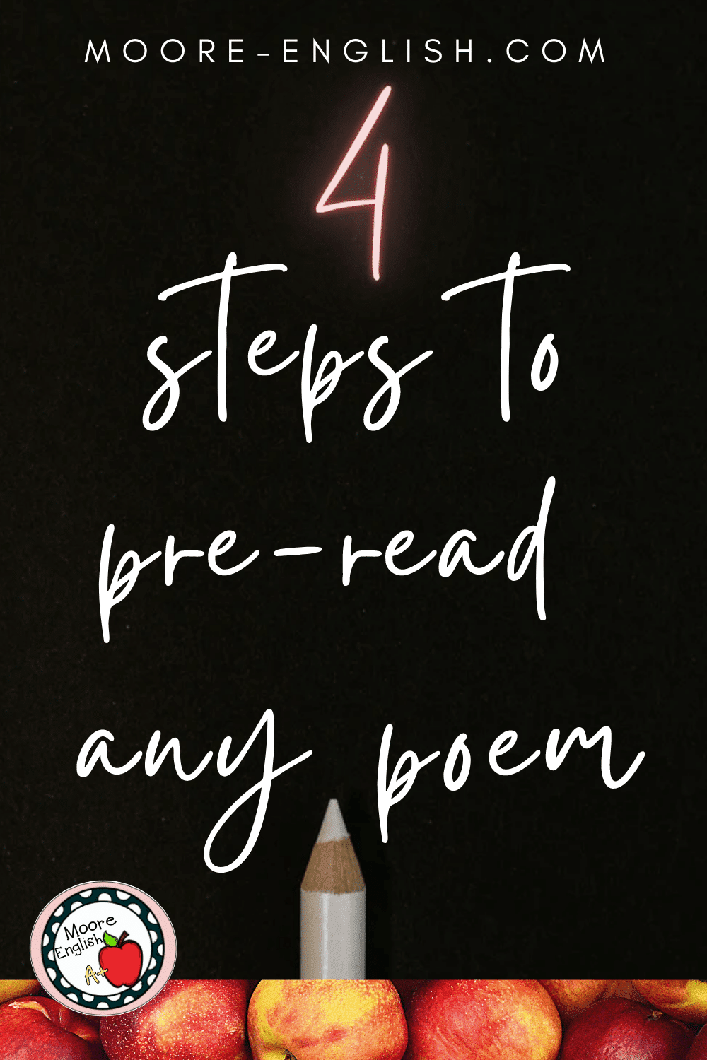 4 Steps for Pre-Reading Poetry / Works for ANY Poem / Moore English