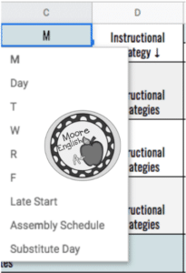 How to Create Drop-Down Menus in Your Lesson Plans / Moore English