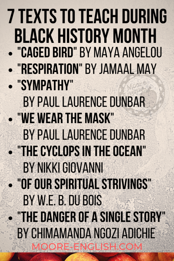 15 Texts for Black History Month / Moore English Educational Blog