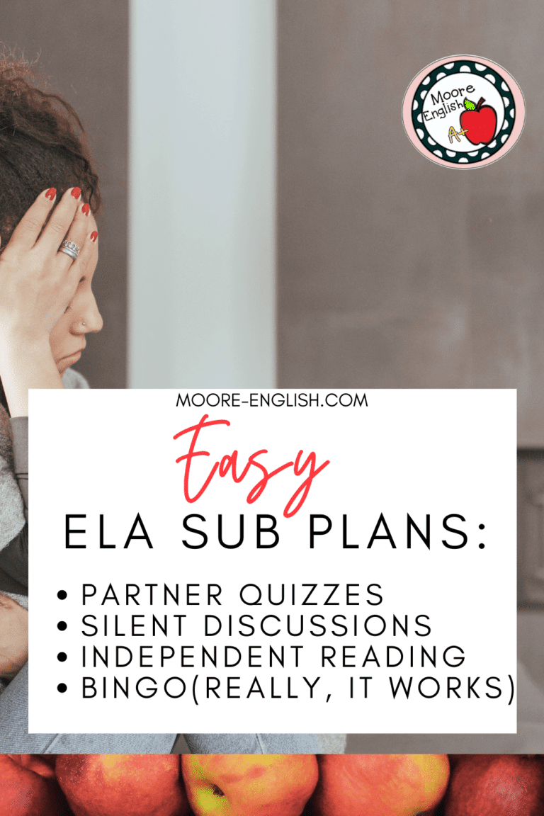 The Best Sub Plans for High School ELA / Moore English