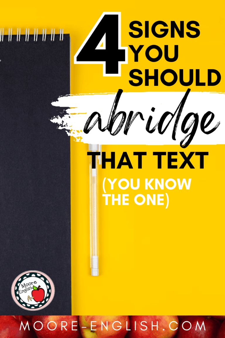 Abridge a Text When You See These 4 Surefire Signs